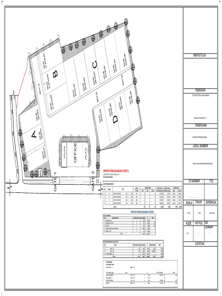 Site Plan Kawasan Pergudangan 2023 | PDF
