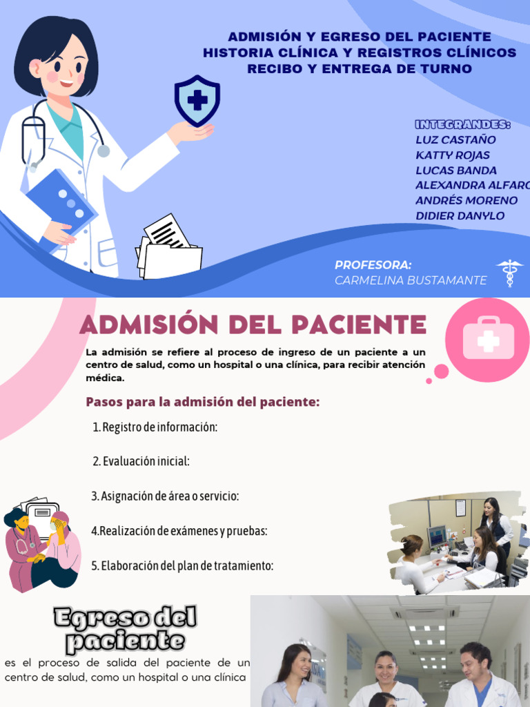 Admisión y Egreso Del Paciente Historia Clínica y Registros Clínicos ...
