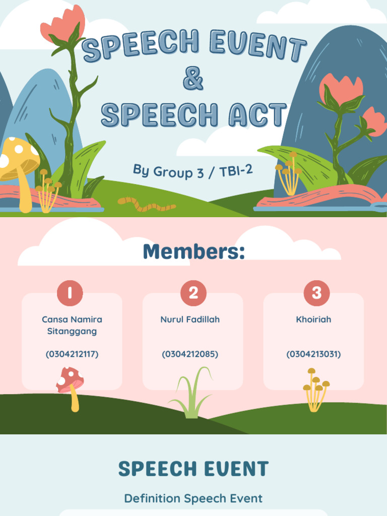 Group 3 Speech Event and Speech Act | Download Free PDF | Communication ...
