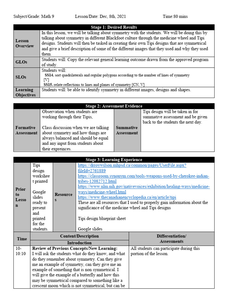 Math 9-2 Dec 8th 2021 | PDF | Symmetry | Cognition