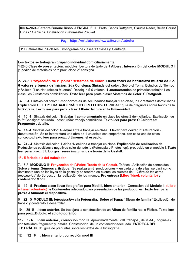 2 LV I I 2020 Guia Alumns 2024 Miercoles | PDF