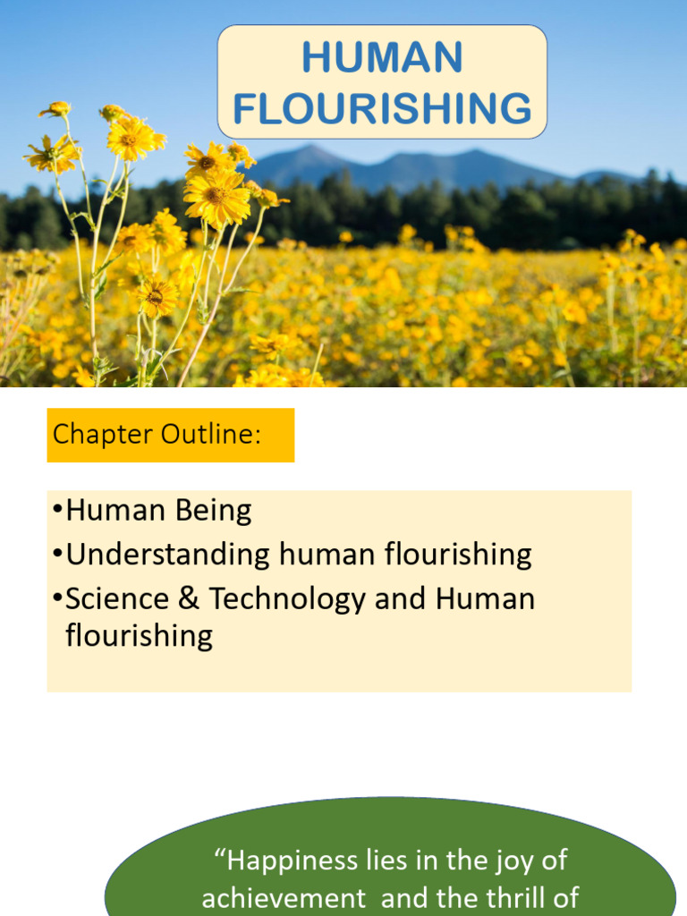 Chapter 7 Human Flourishing | PDF | Well Being | Happiness