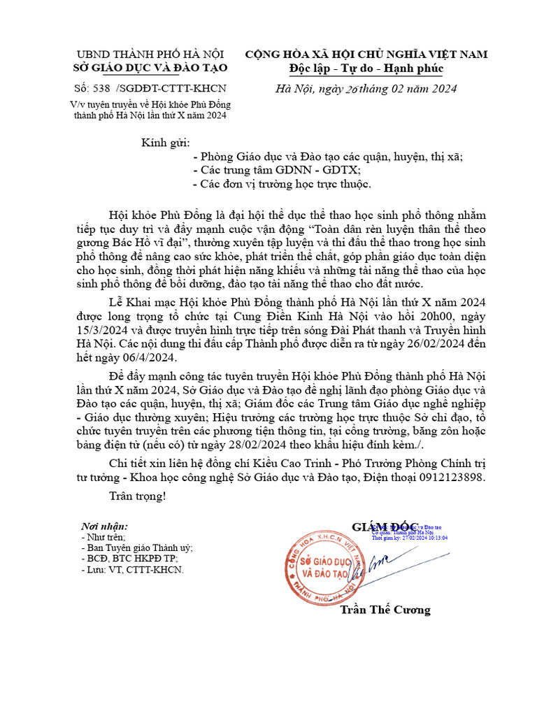 CV Tuyen Truyen HKPD TP LT X Nam 2024 43202417 | PDF