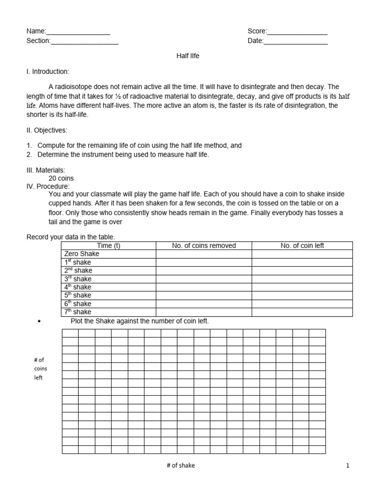Half Life | PDF | Radioactive Decay | Isotope