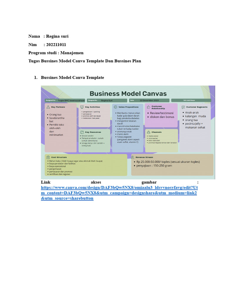 Bisnis Model Canva | PDF