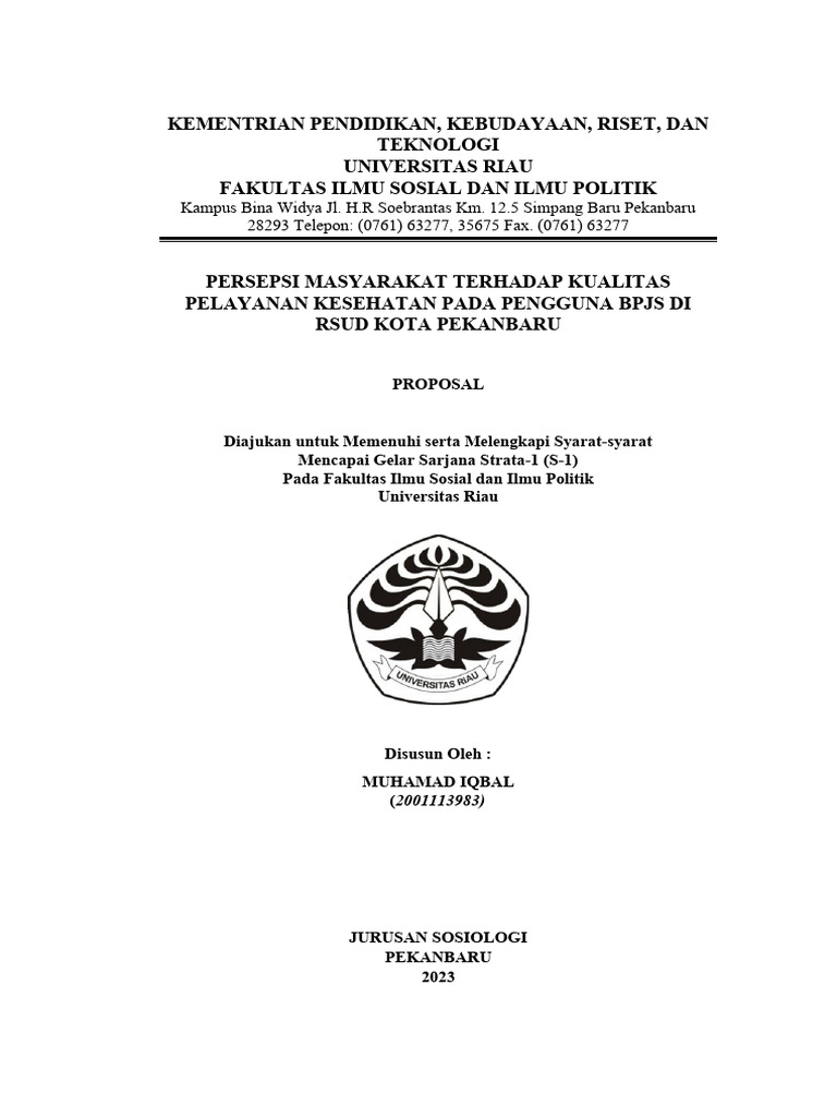 Proposal Bpjs Iqbal (REVISI) - 1 (1) Baru | PDF