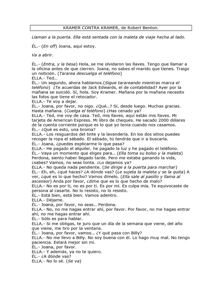 Kramer Contra Kramer | PDF