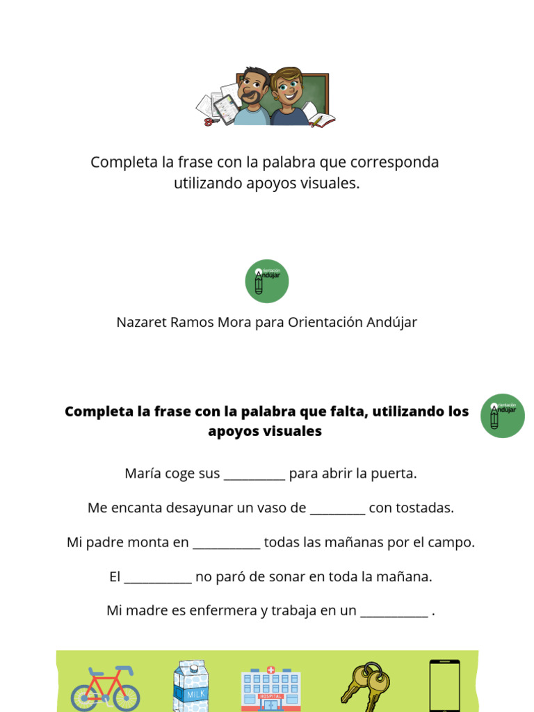 Completa Con La Palabra Que Falta | PDF