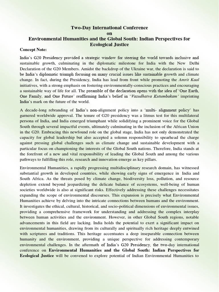Concept Note Call For Papers IIAS Shimla | PDF | Sustainability ... Concept Note Call For Papers IIAS Shimla | PDF | Sustainability ...