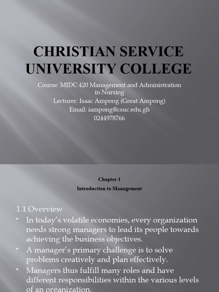 Chapter 1 Introduction to Management | PDF | Cognition | Business