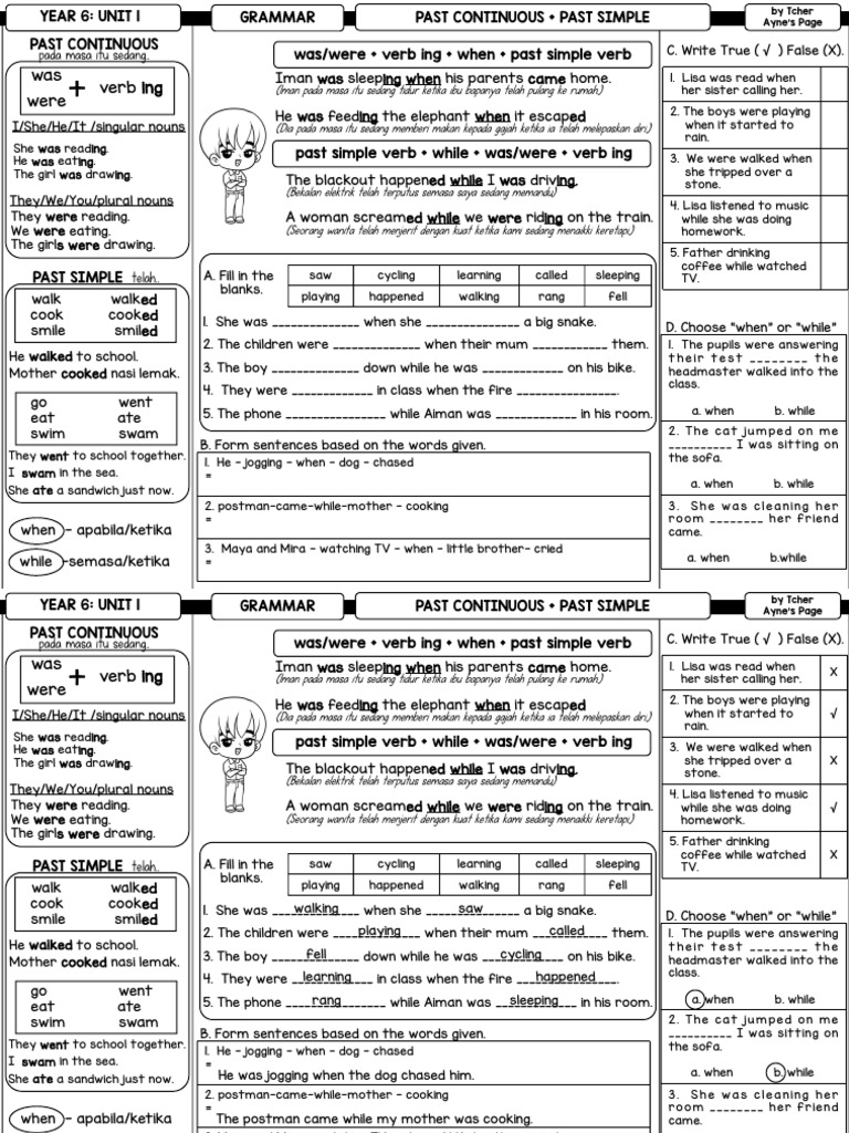 Year 6 Grammar: Past Tenses Guide | PDF | Verb | Linguistics