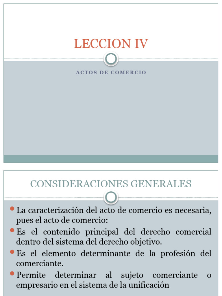 Leccion Iv Mercantil | PDF | Derecho civil (sistema legal) | Derecho privado