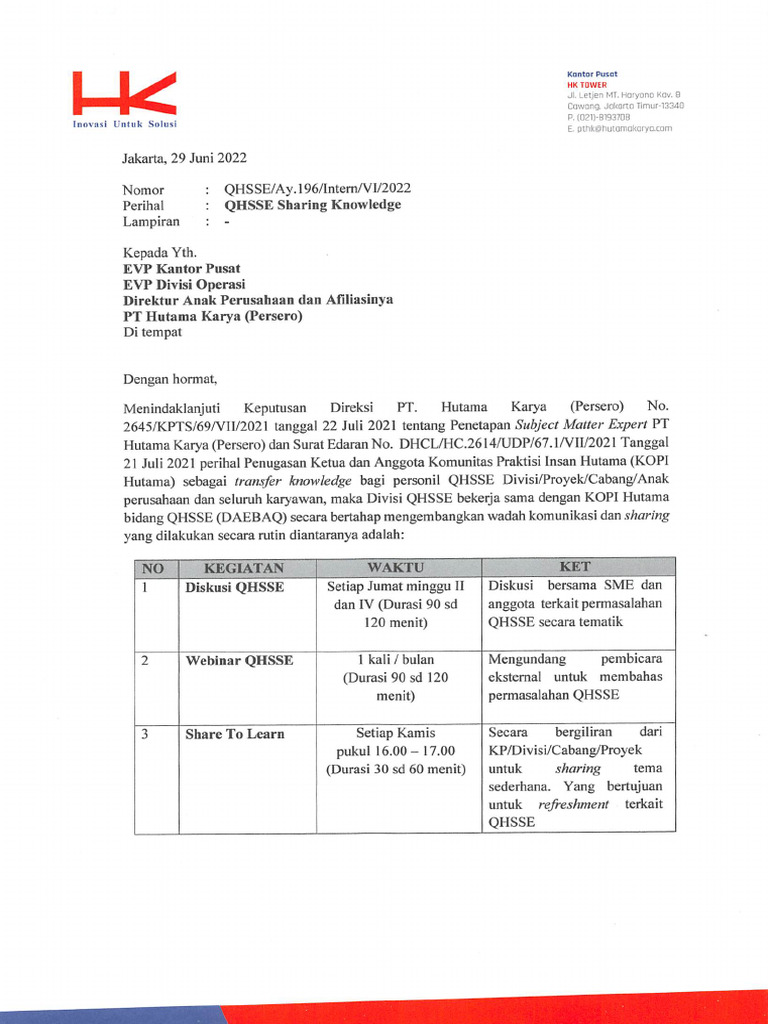 196. QHSSE Sharing Knowledge_sign | PDF