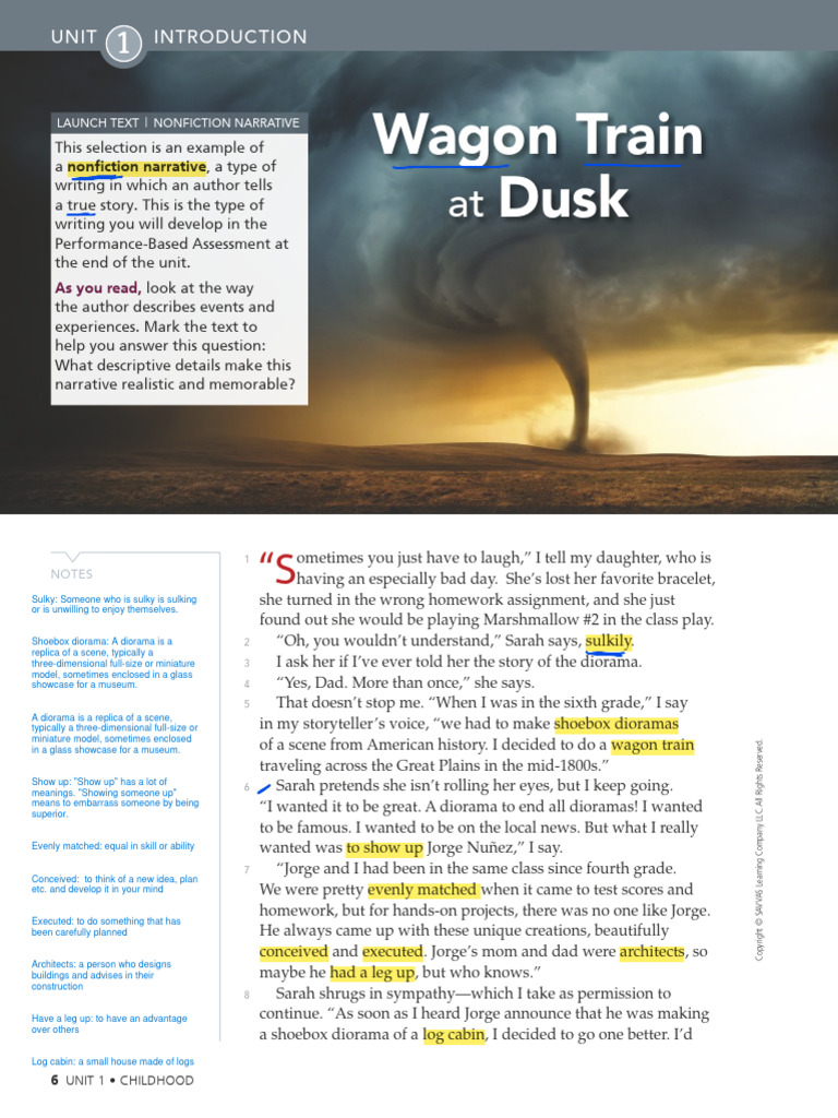 Wagon Train at Dusk | PDF