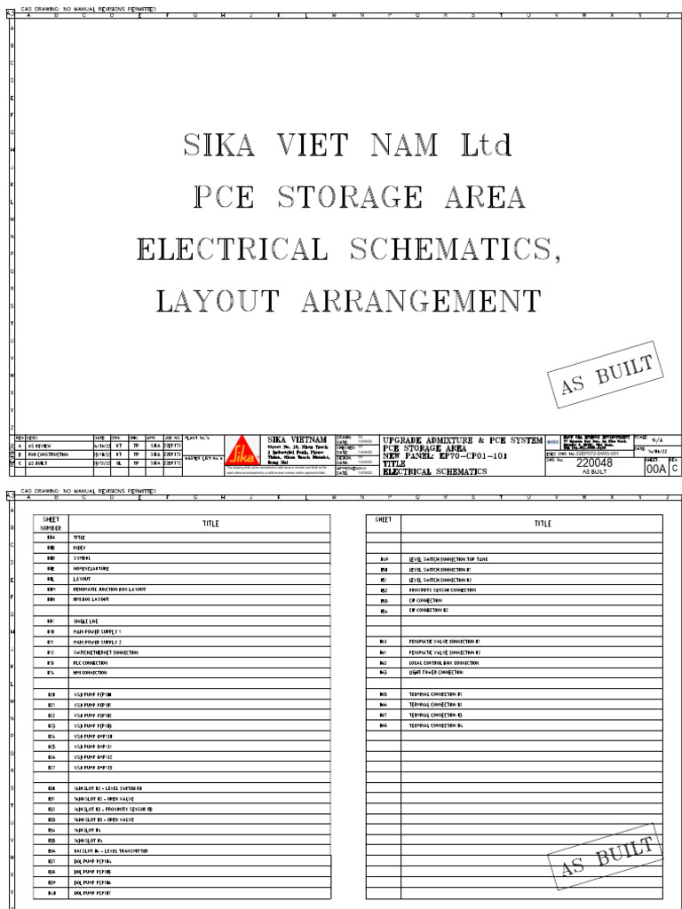 DWG-001 - 00a - Upgrade Admixture & Pce System - Title | PDF