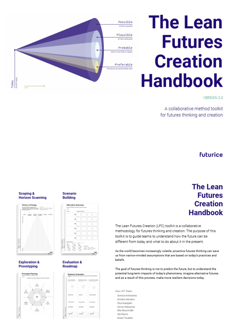 Handbook For Lean Futures Creation v.2.0 | PDF | Prototype | Thought