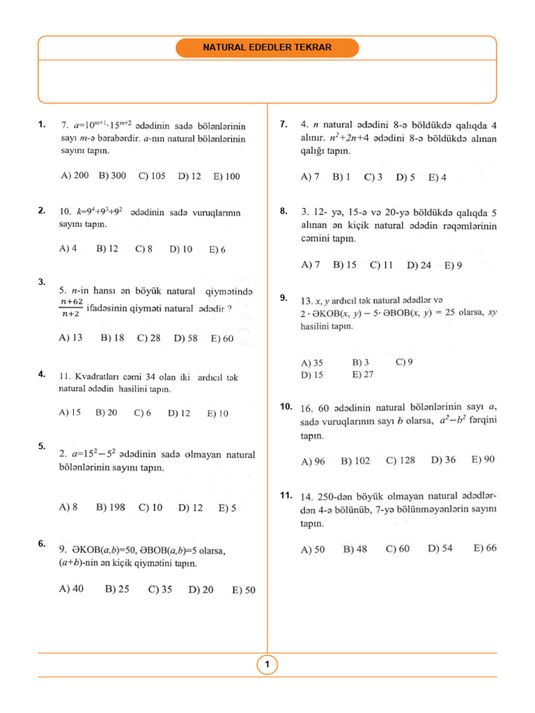 Natural Ededler Tekrar | PDF