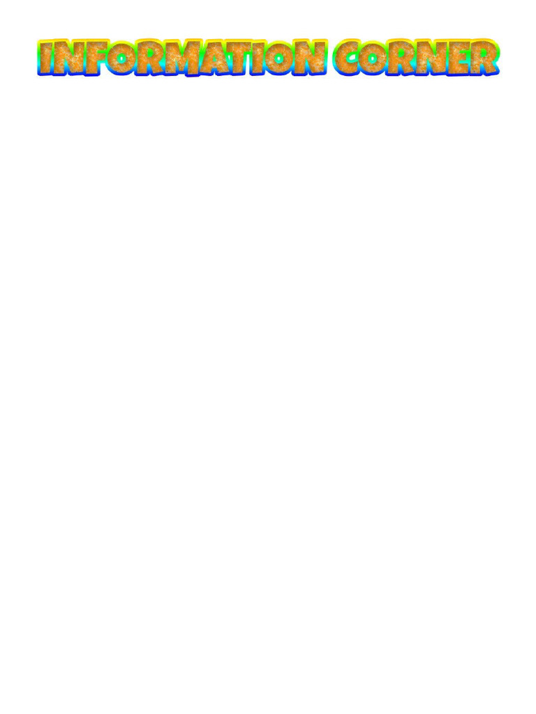 Information Corner | PDF