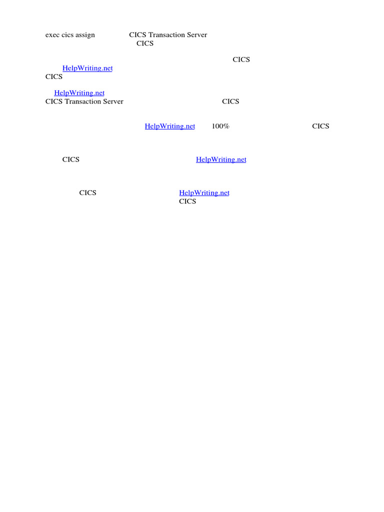 Exec Cics Assign | PDF | Computer Program | Programming