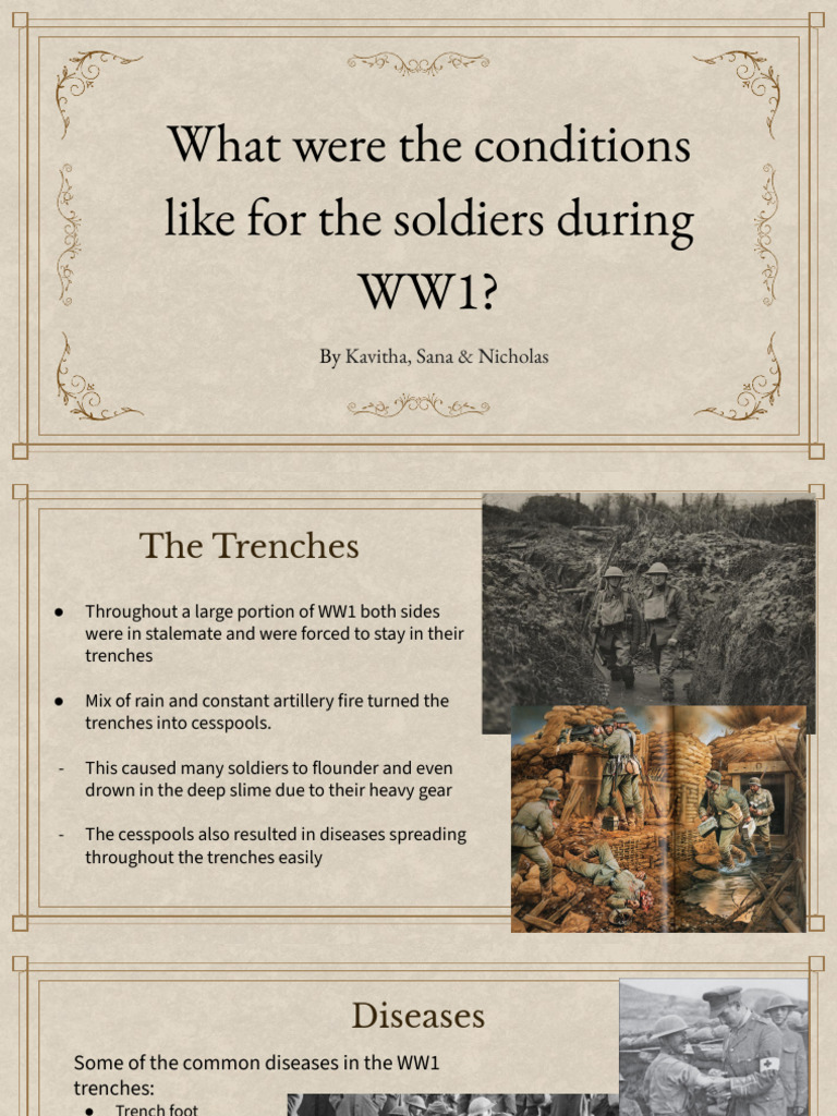 What Were The Conditions Like For The Soldiers During WW1? | PDF ...