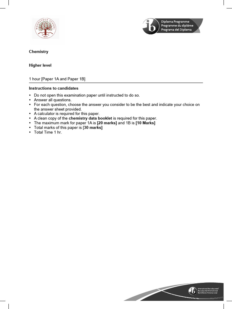 MS Paper 1A and B | PDF | Electron Configuration | Chemical Bond