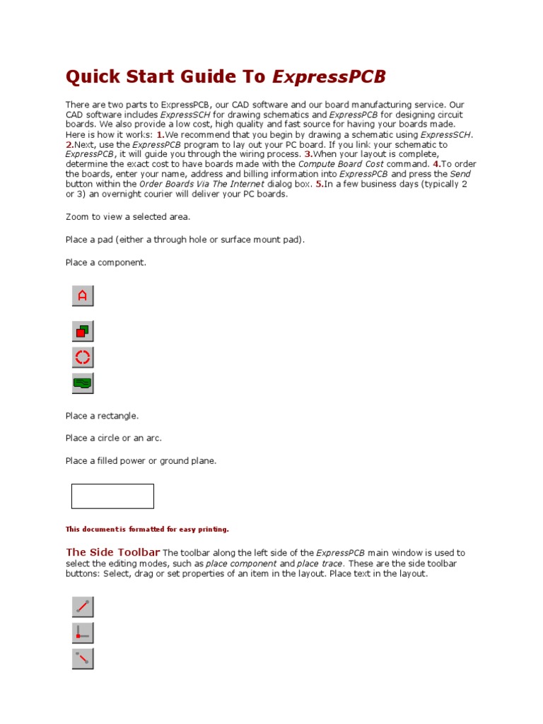 Quick Start Guide To ExpressPCB | PDF | Printed Circuit Board ...
