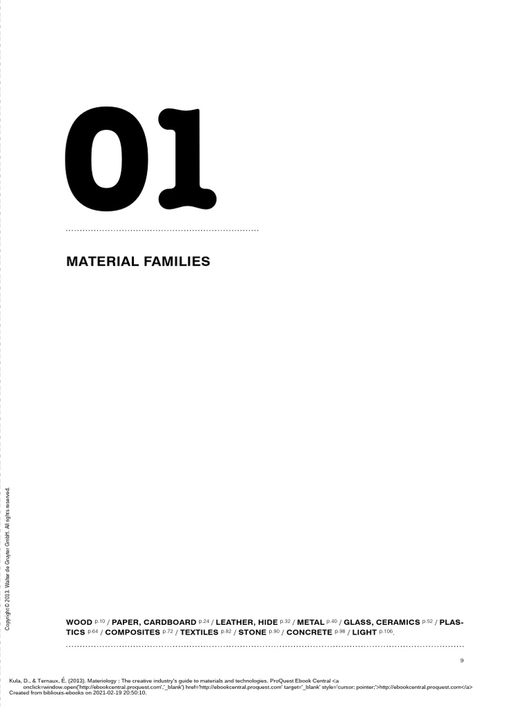 Materiology The Creative Industry's Guide To Mater... - (01 Material ...
