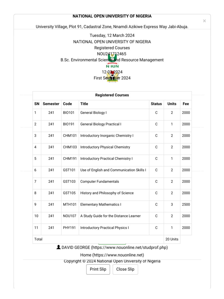 National Open University of Nigeria | PDF | Science
