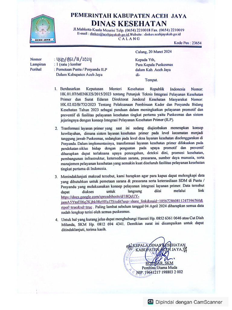 Pemetaan Pustu & Posyandu ILP | PDF