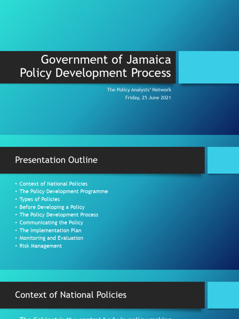 Jamaica's Policy Development Process | PDF | Policy | Evaluation