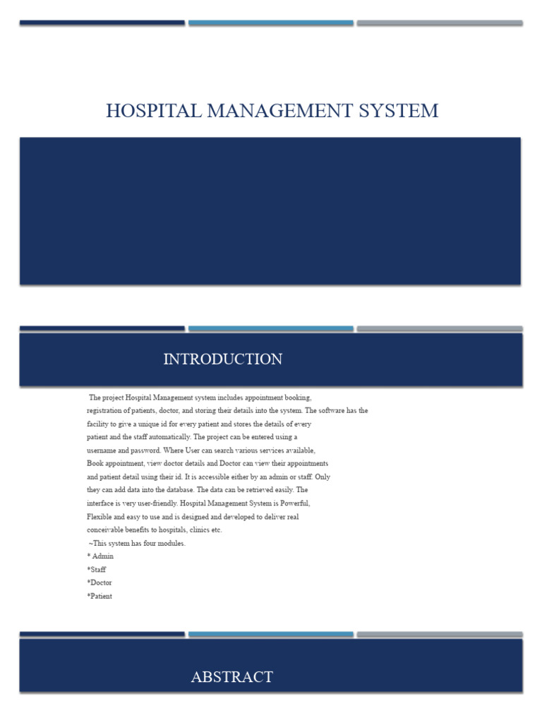 Hospital Management System | Download Free PDF | User (Computing ...