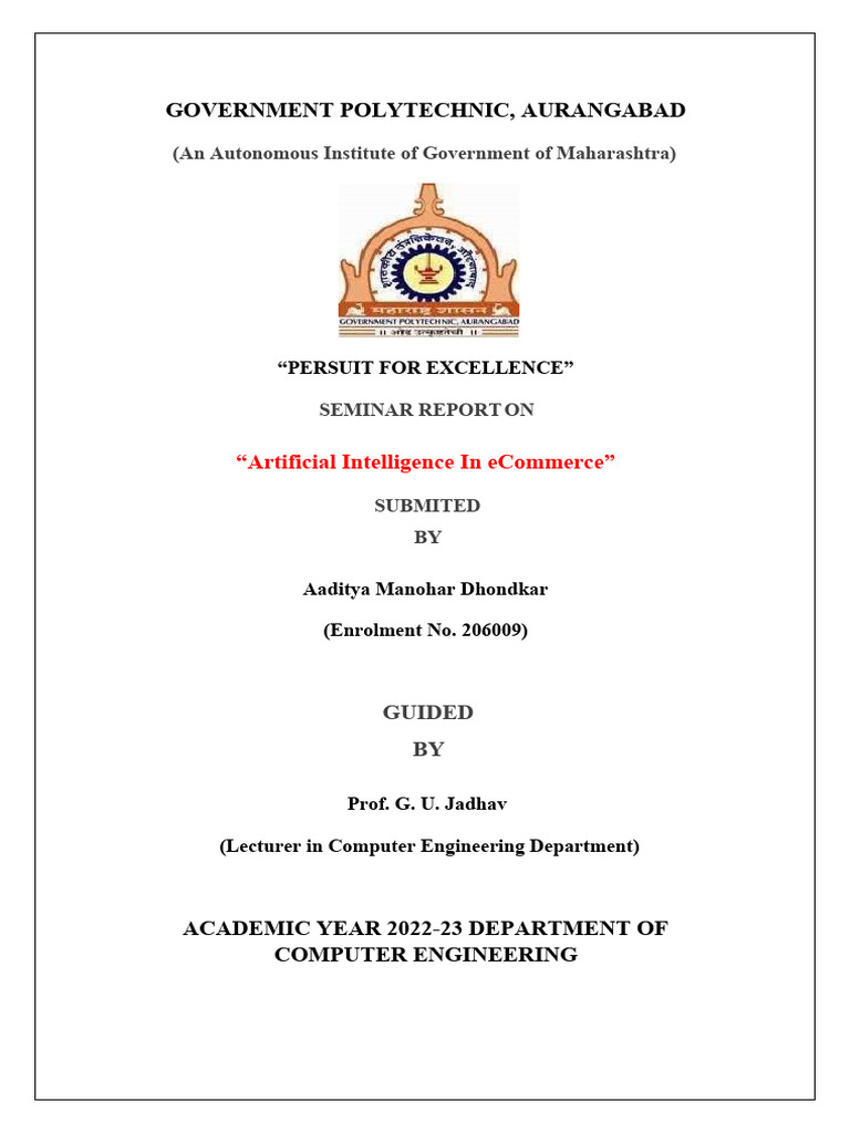 Seminar Report 206009 | PDF | E Commerce | Cluster Analysis