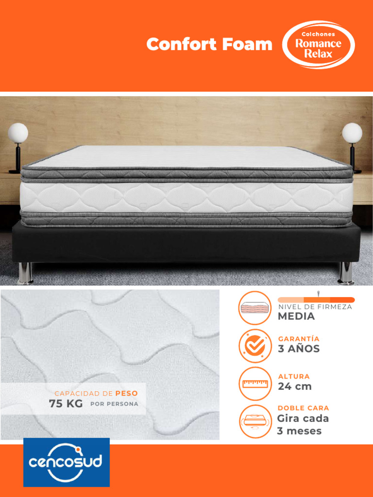Ficha Comercial Confort Foam | PDF