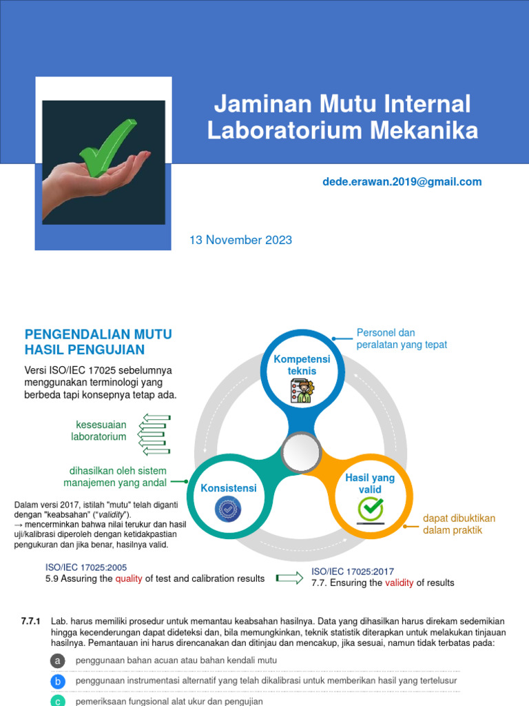 Jaminan Mutu Internal Lab Mekanika Rev (Pak Dede Erawan) | PDF