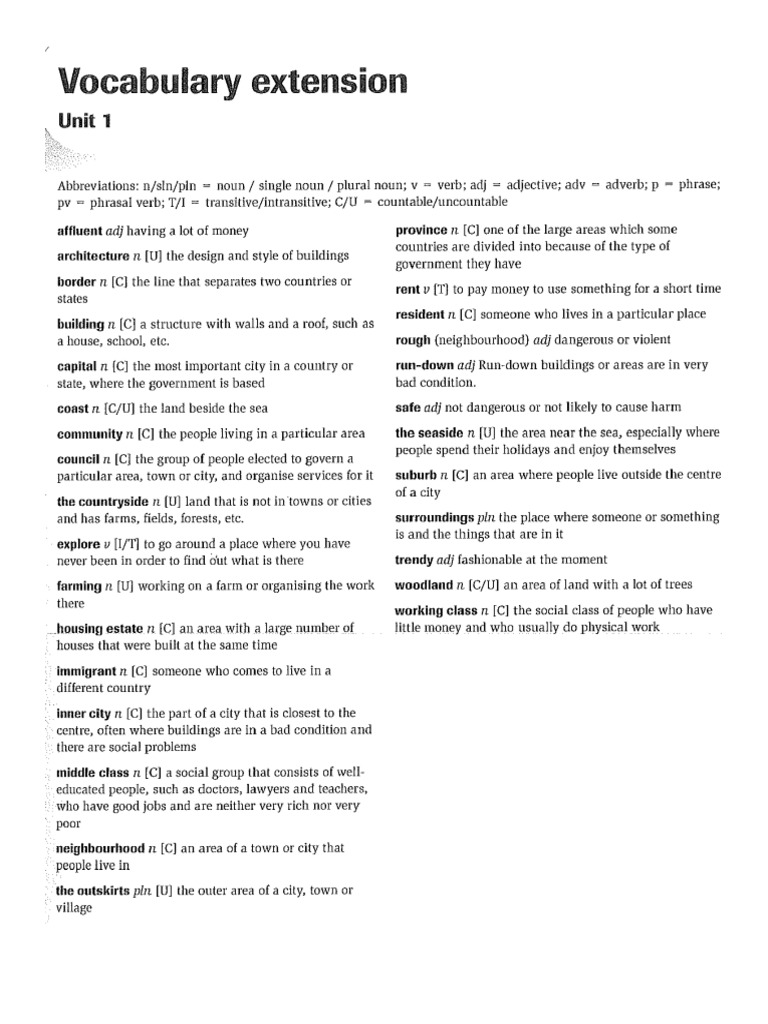 Vocabulary Extension | PDF