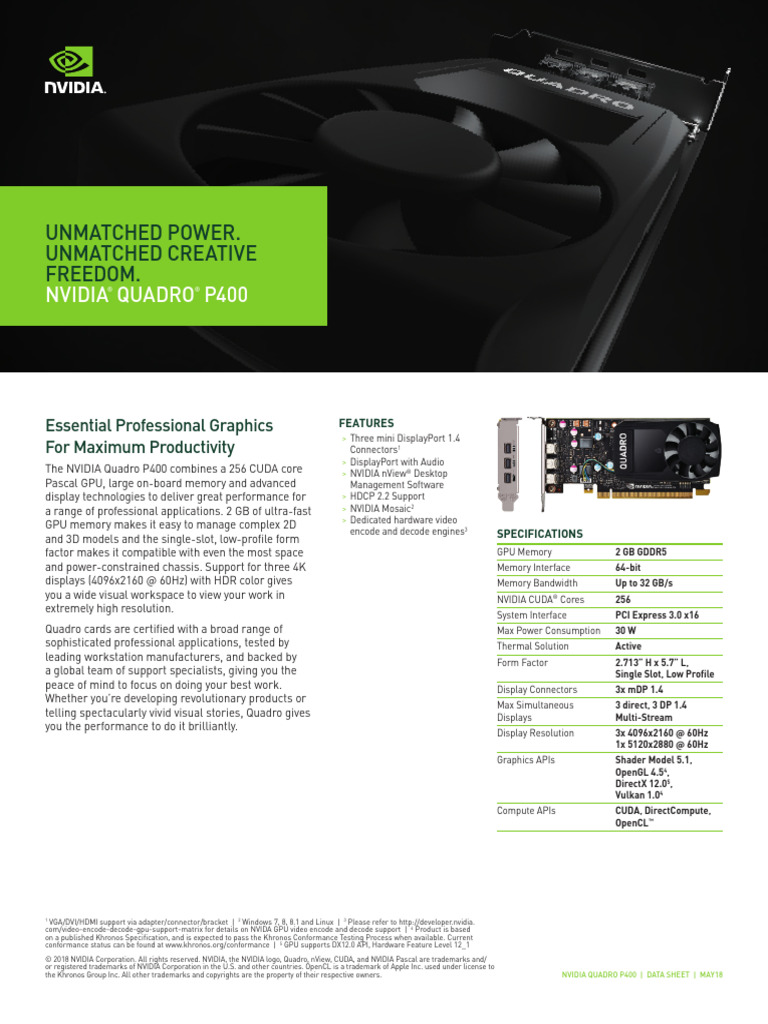 Quadro Pascal | PDF | Graphics Processing Unit | Ibm Pc Compatibles