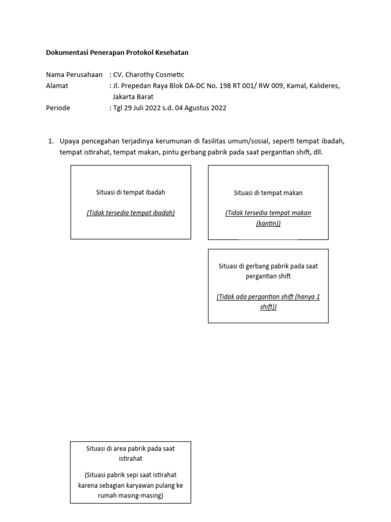 Template Dokumentasi Prokes IOMKI 28-07-2022 | PDF