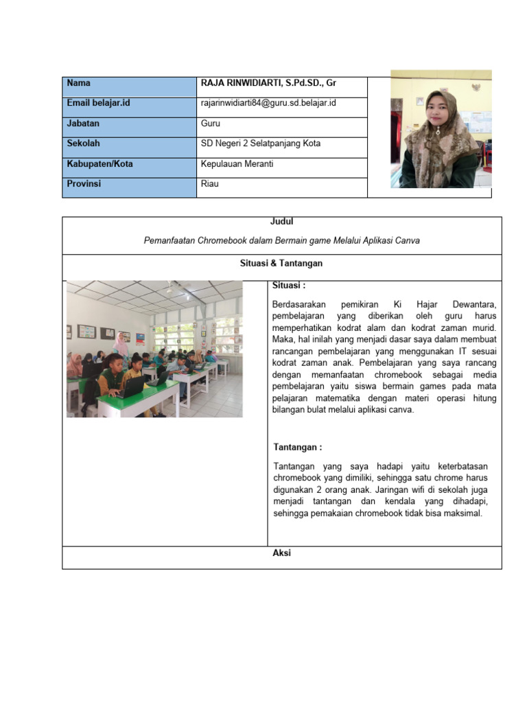 Pemanfaatan Chromebook Sebagai Media Pembelajaran Melalui Canva | PDF | Karier & Perkembangan | Seni