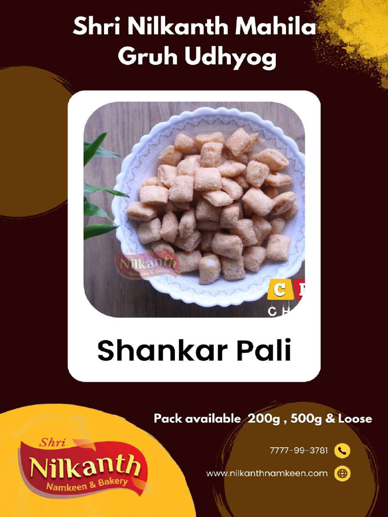 Nilkanth Product Menu | PDF