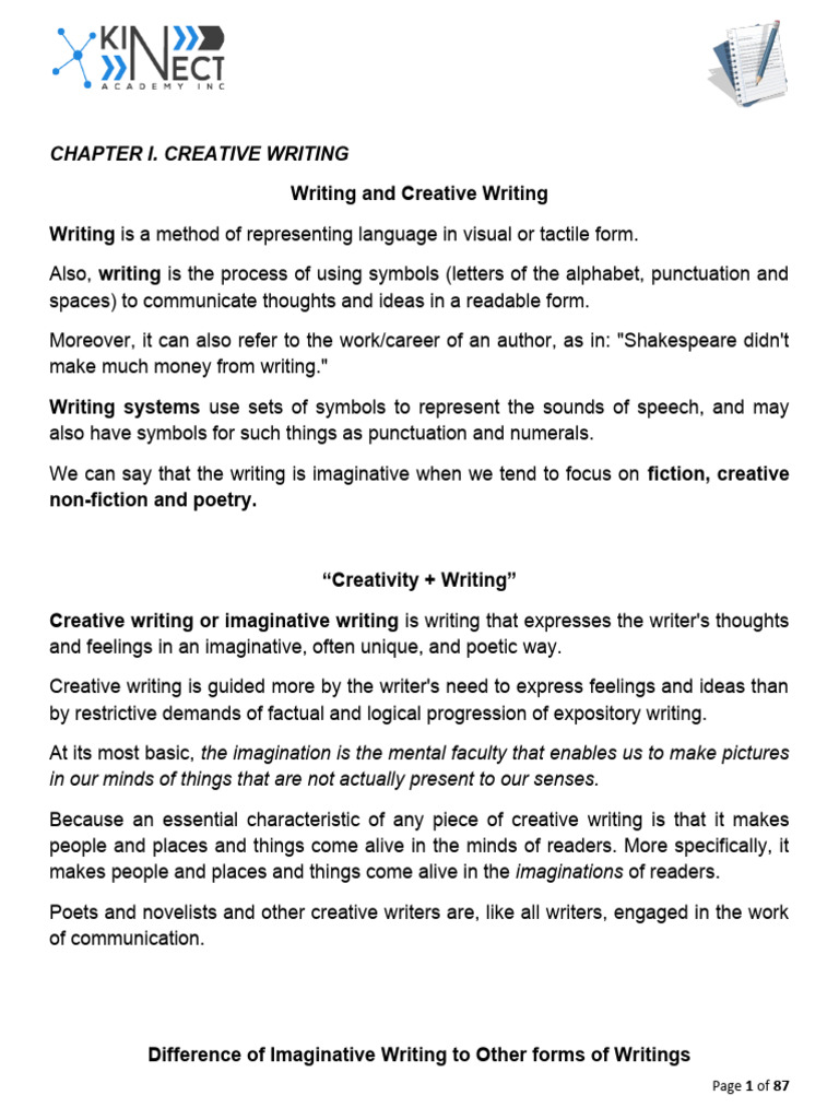 Creative Writing | PDF | Poetry | Narrative