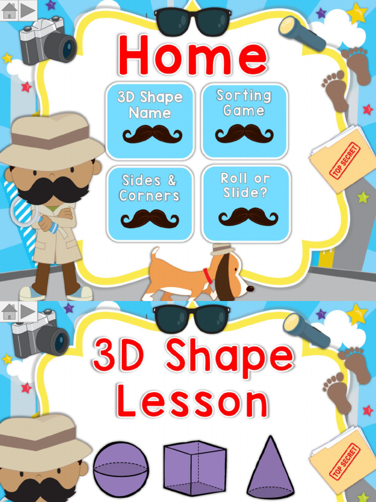 3D Shape PPT Lesson and Games | PDF