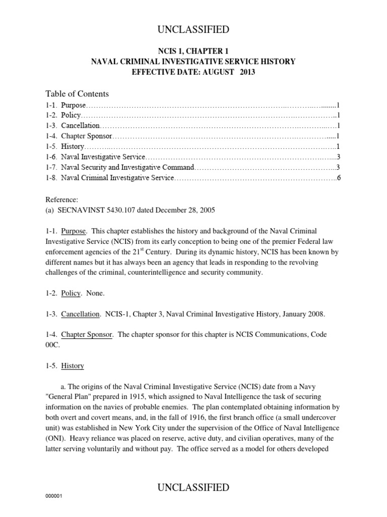 NCIS Manual 1 Updated 18 Dec 18 | PDF | Naval Criminal Investigative ...