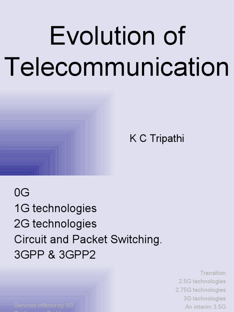 Evolution of Telecommunication | Download Free PDF | High Speed Packet ...