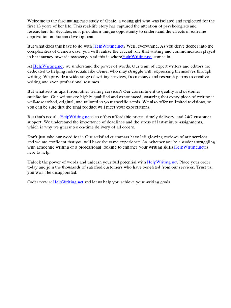 Genie Case Study - Unlocking The Power of | Download Free PDF ...