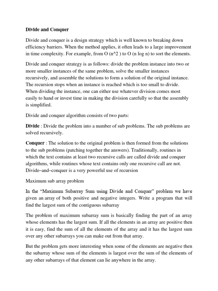 Unit 2 | PDF | Time Complexity | Algorithms