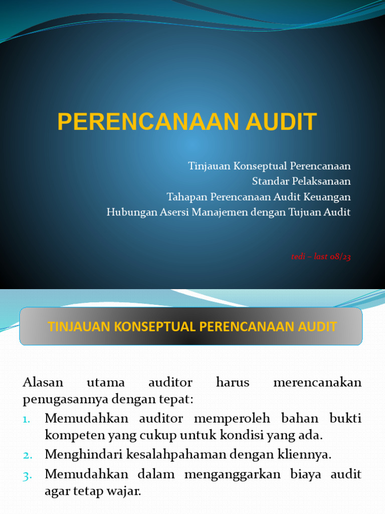 P-3 Perencanaan Audit | PDF
