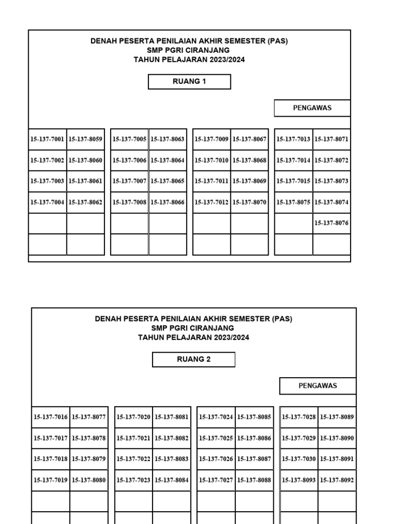 DENAH PAS 2023 | PDF