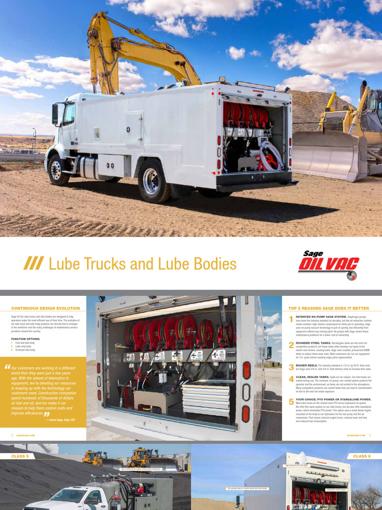 Sage Oil Vac - Lube Truck Literature - September 2019 | PDF | Truck ...