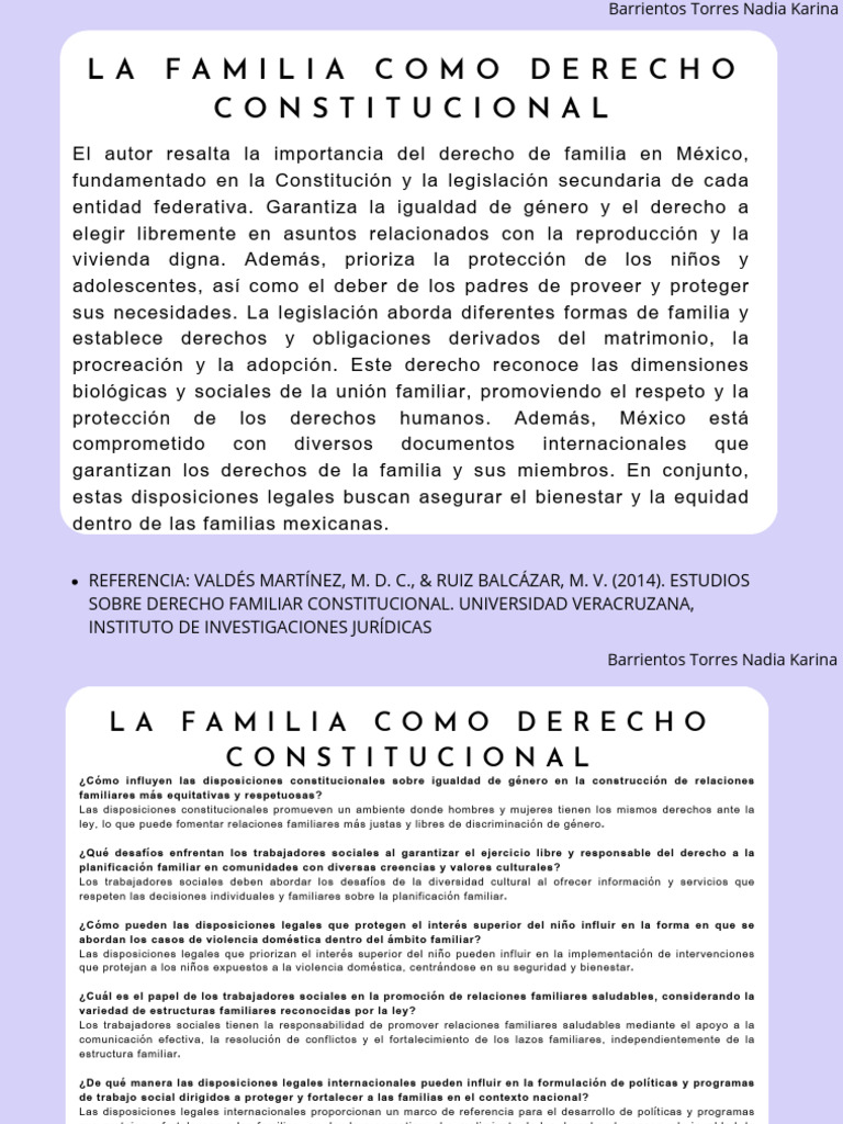Derecho Familiar y Equidad en México | PDF | Familia | Trabajo Social