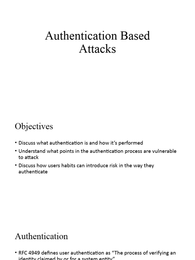 Authentication Based Attacks | PDF | Computers